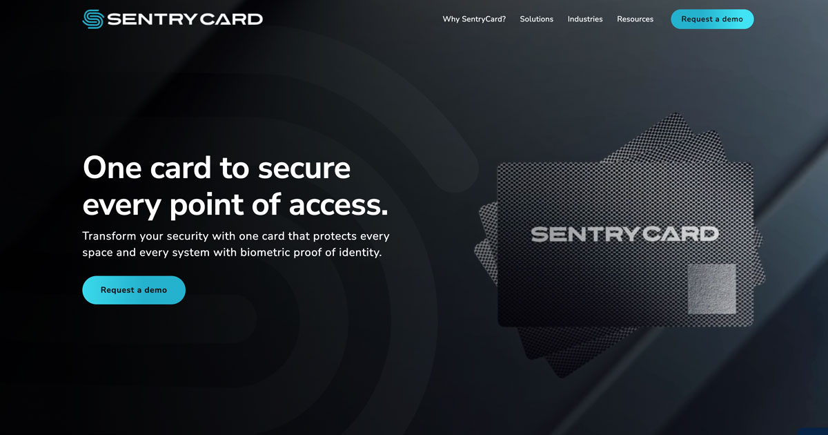Biometric Authentication for Physical & Digital Security | Sentry Card